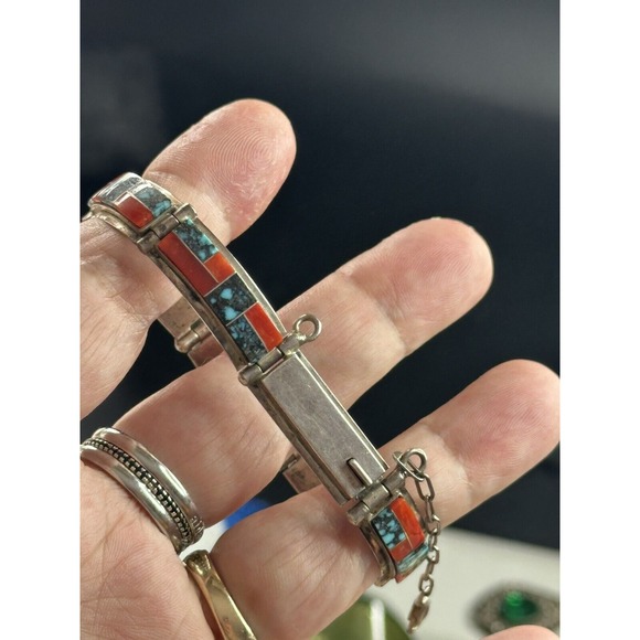Jewelry | Native American Julian Arviso Sterling Silverturquoise Coral ...